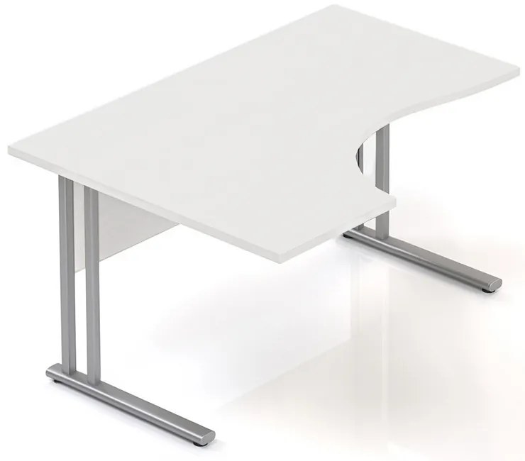 Ergonomický stůl Visio 140 x 100 cm, levý, bílá