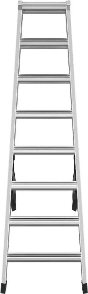 Hliníkové štafle Hailo Master D100 2x8 stupňů, 10000-115