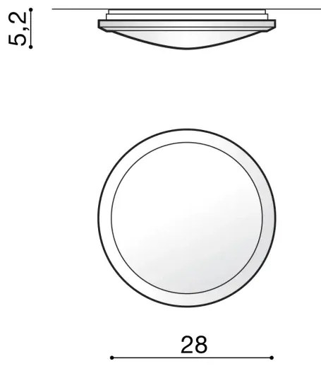 LED stropní svítidlo Junona 28 4000K chrom
