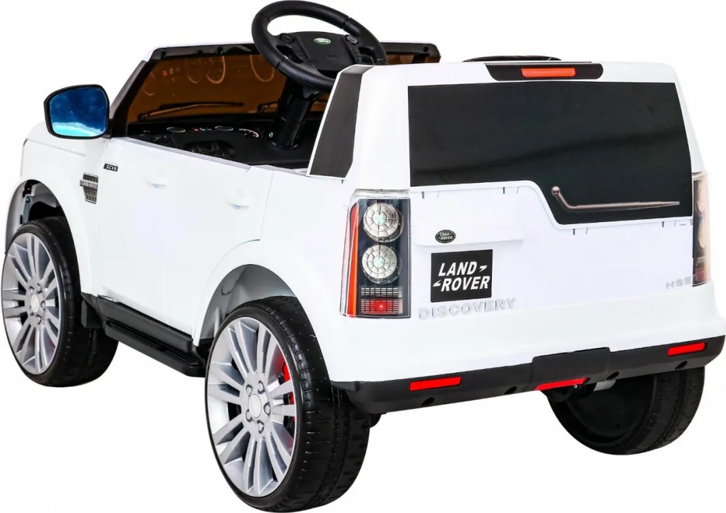 Ramiz Land Rover Discovery elektrické auto pro děti bílé SUV + dálkové ovládání