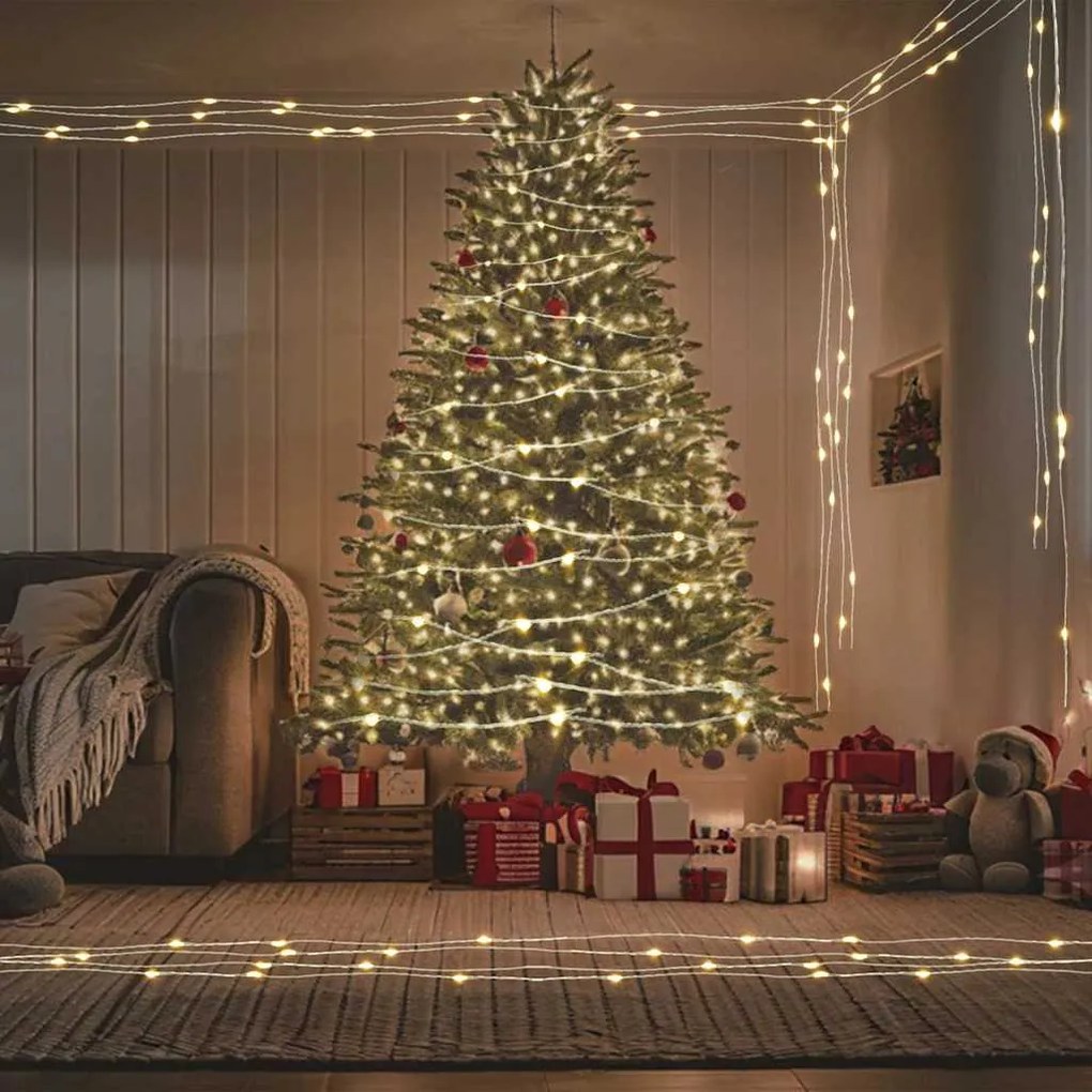 Světelný LED řetěz se 150 LED diodami teplý bílý 15 m 330048