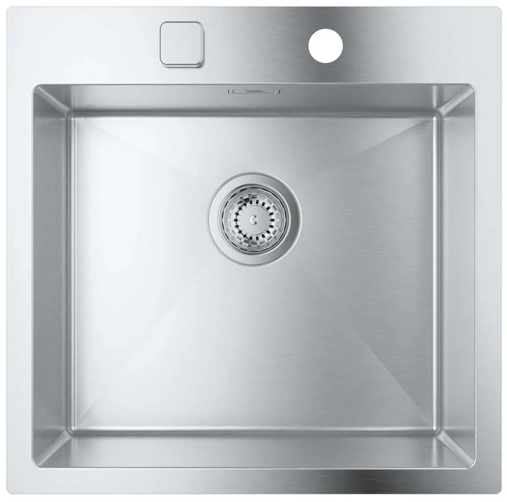 Grohe - Dřez K800, 52x51 cm, s automatickým odtokem, kartáčovaná nerez 31583SD1