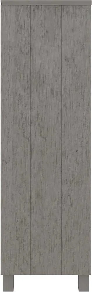Knihovna HAMAR světle šedá 85 x 35 x 112 cm masivní borovice 340487