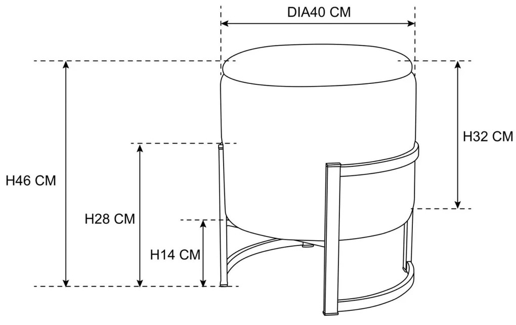 Taburet PURTO černý