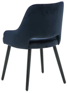 Tmavě modrá retro židle s otvorem KERSTIN
