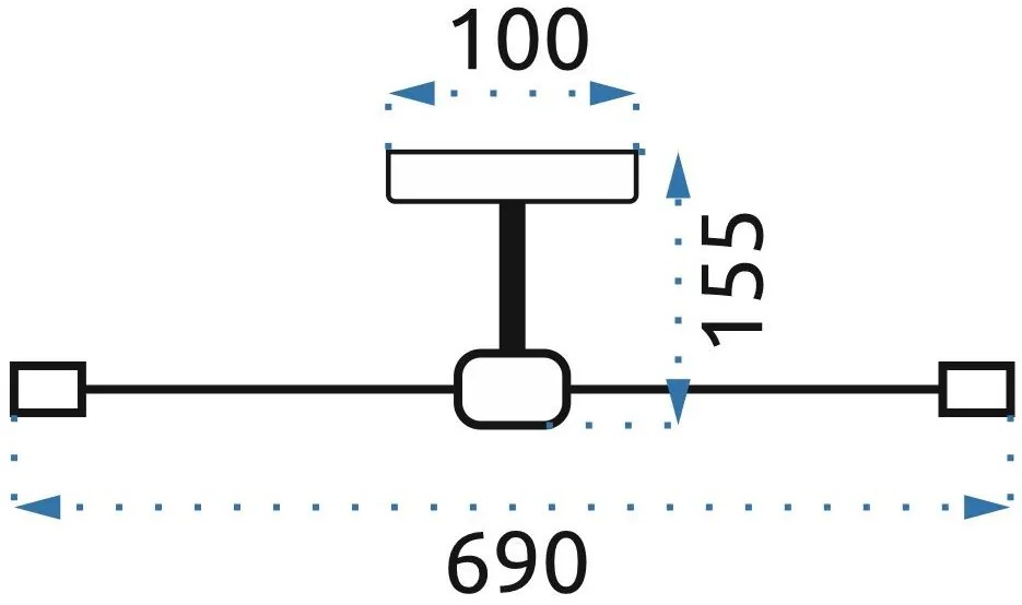 Toolight Pavoučí lampa 6 APP501-6C Černá