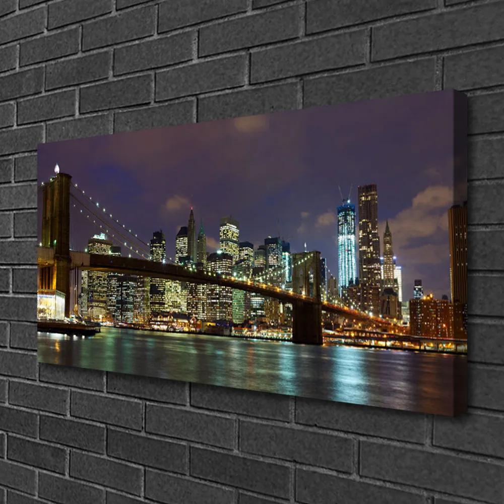 Obraz na plátně Most Architektura Město 125x50 cm