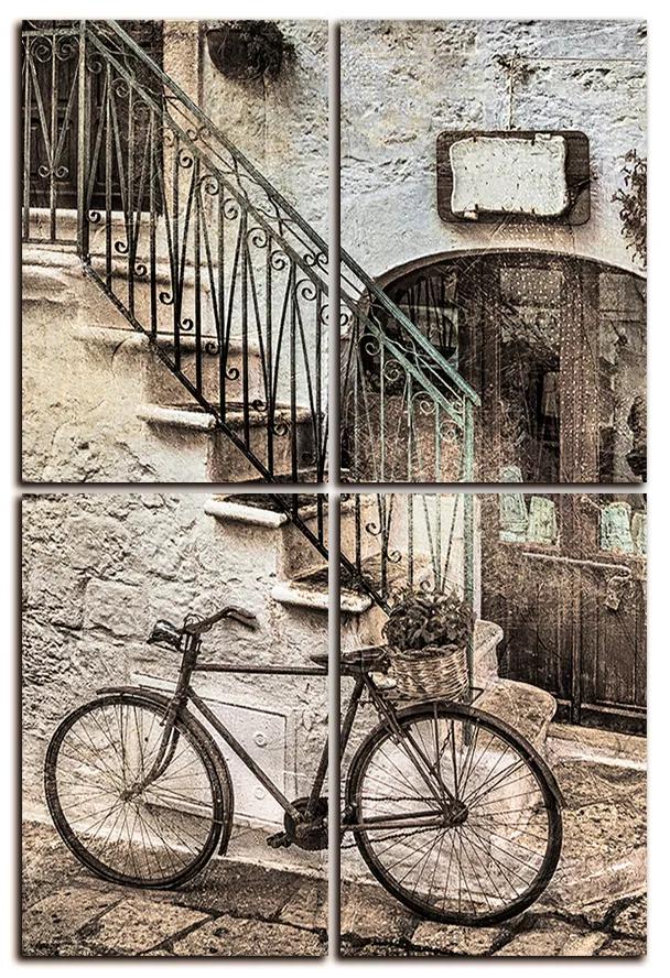Obraz na plátně - Stará ulice v Itálii - obdélník 7153FD (90x60 cm)