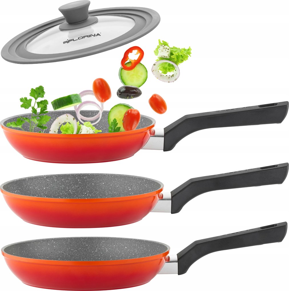 Tradiční Pánev Sada Chilli 18 cm 20 cm 22 cm Univerzální víko