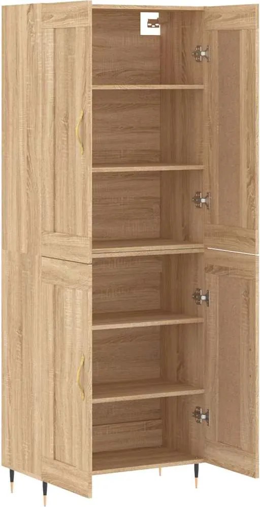 Skříň highboard dub sonoma 69,5 x 34 x 180 cm kompozitní dřevo 3199668