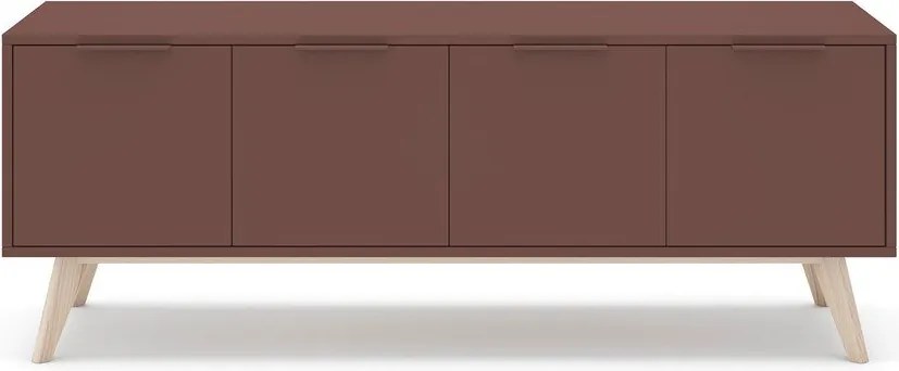 Matný TV stolek v terakotové barvě 140x53x40 cm Campus – Marckeric
