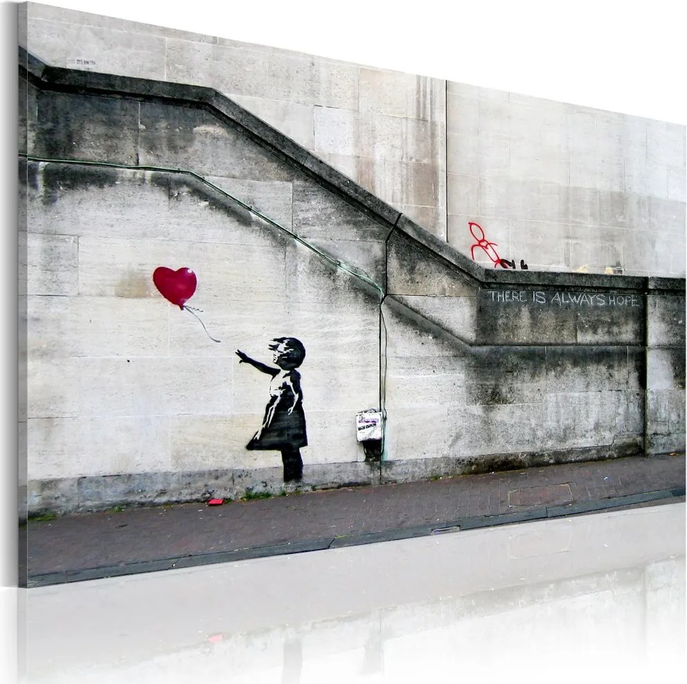 Obraz na plátně Bimago - There is always hope (Banksy) 60x40 cm