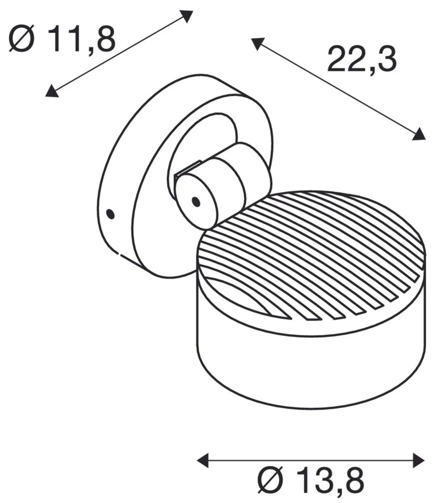 SLV 1002904 Eskina, venkovní nástěnné/stropní svítidlo se senzorem, LED 14,5W 3000/4000K, antracit, IP54, stmívatelné