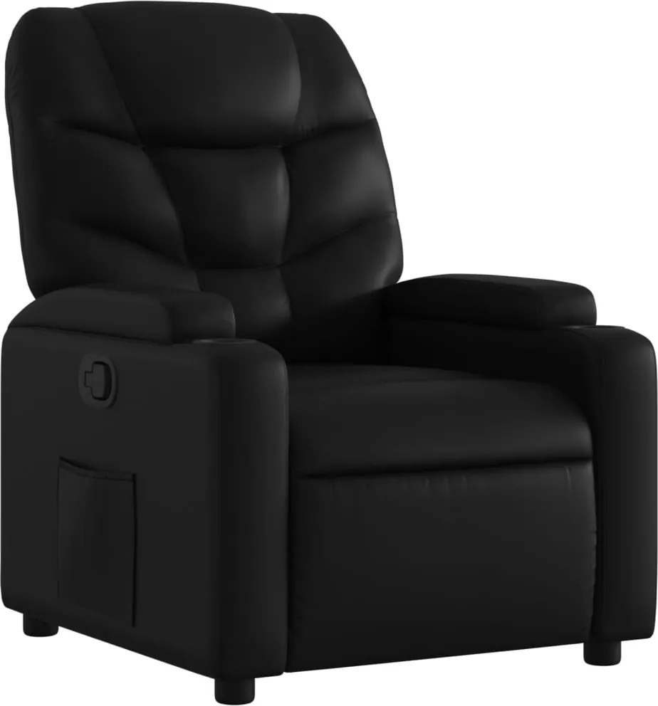 Polohovací křeslo černé, umělá kůže 3205640
