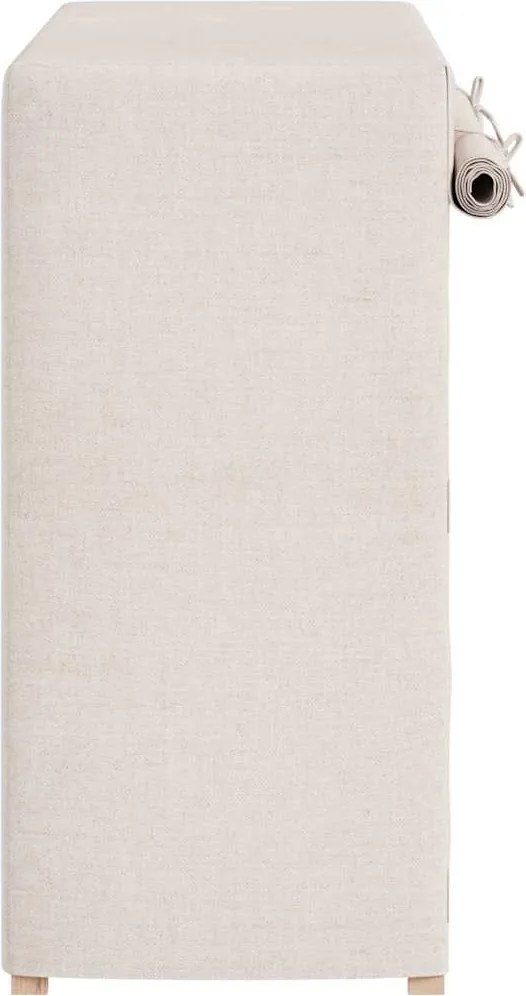 Botník s potahem bílý 79 x 40 x 80 cm textil 248194
