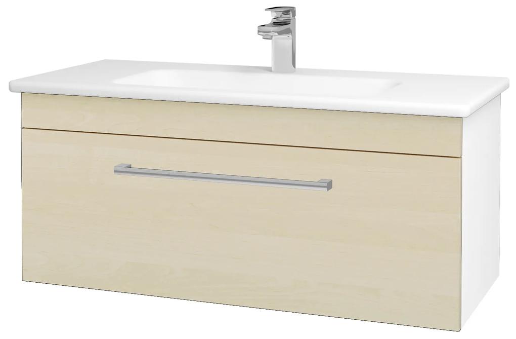 Dřevojas Koupelnová skříň ASTON SZZ 100 Varianta: D01 Beton / Úchytka T01 / D01 Beton