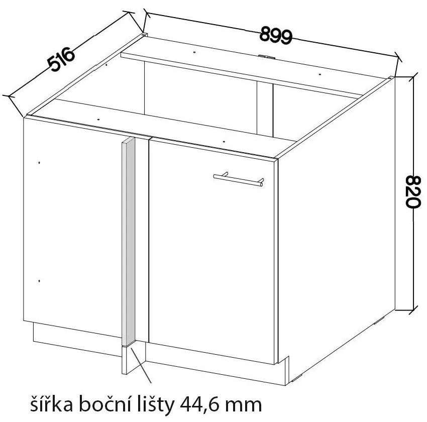 Kuchyňská linka STILO bs | 285x167 | bílá/šedá