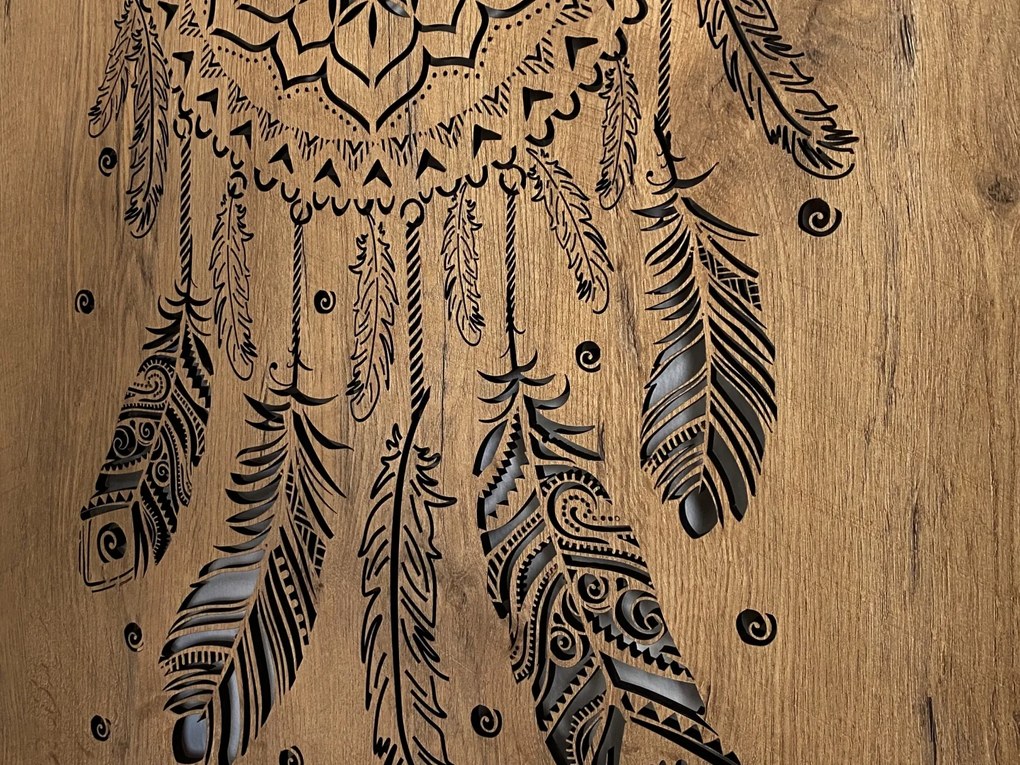 Li-Go "Lapač" světelný obraz 230V 62x80cm provedení povrchu: dub