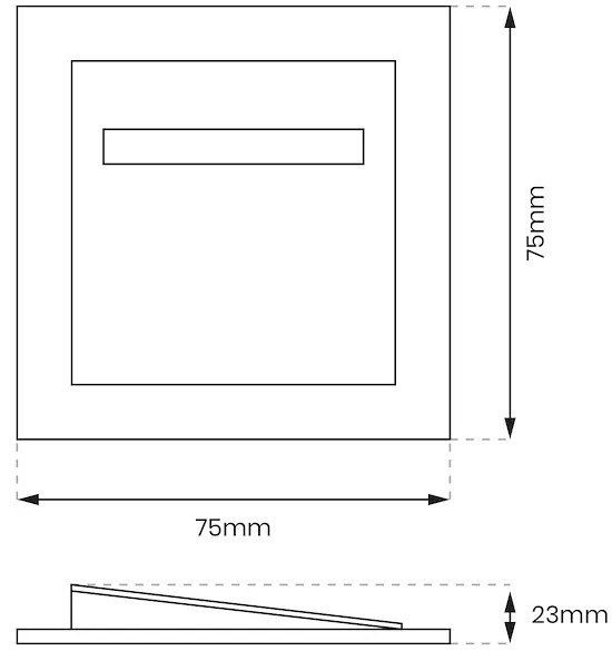 Schodišťové LED svítidlo Fero, 1x LED 0,6w, 4000k, s