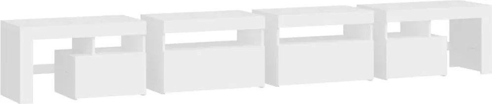 TV skříňka s LED osvětlením bílá 260x36,5x40 cm 3152818