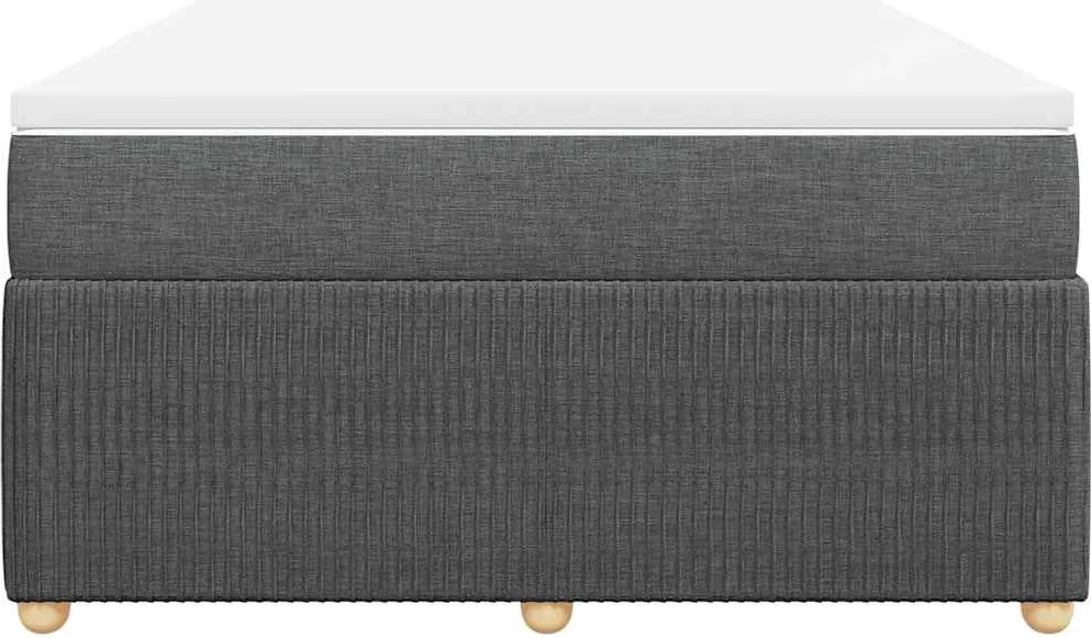 Box spring postel s matrací tmavě šedý 140 x 190 cm textil 3285568