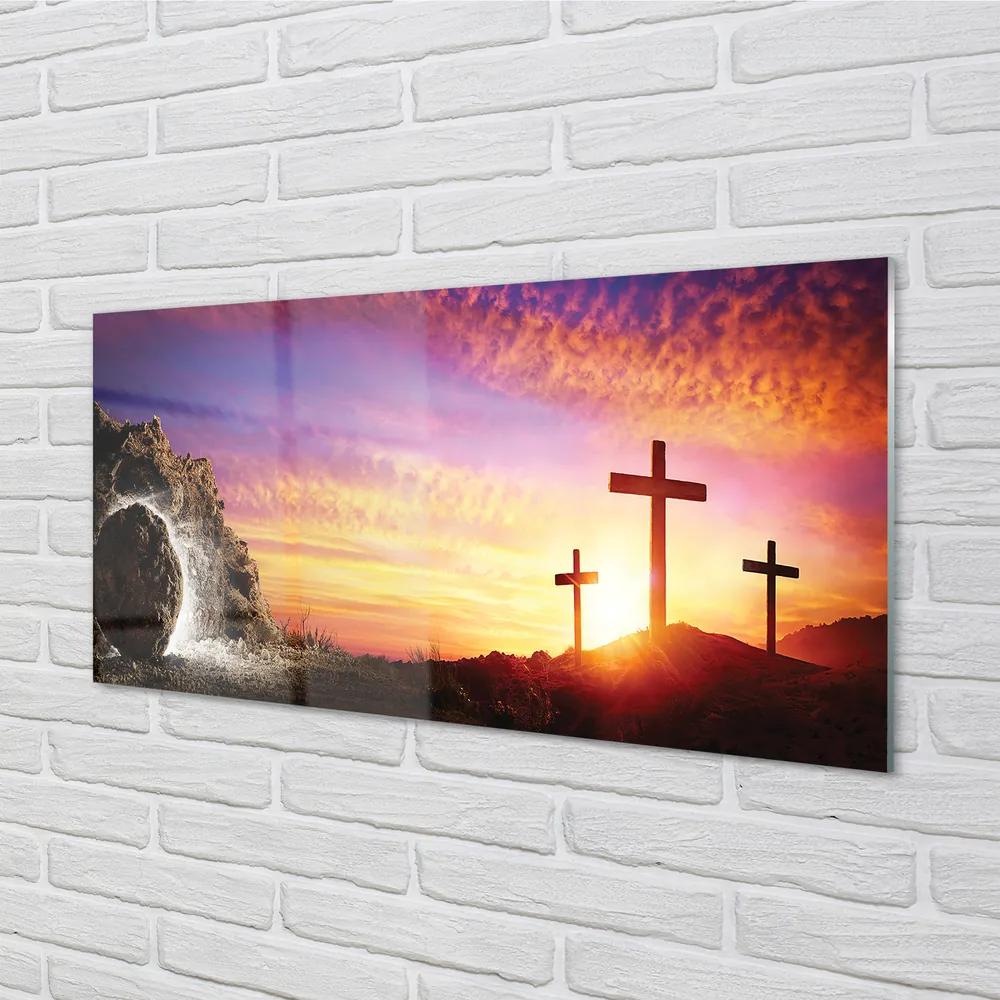 akrylový obraz Křížů Cave 125x50 cm