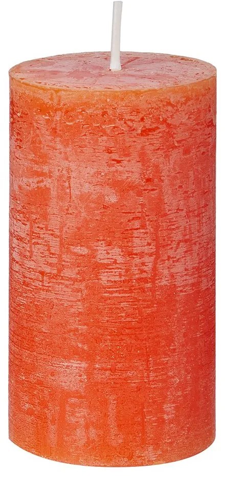 RUSTIC Svíčka 13 cm - oranžová