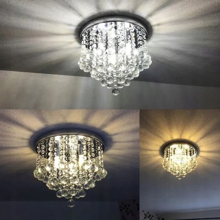 Toolight - Křišťálová stropní lampa Glamour 3xE14 392179, OSW-04005