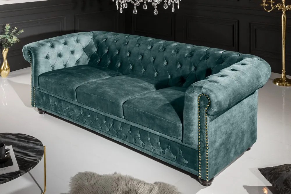 Chesterfield pohovka 3-místná MIDAS Dekorhome