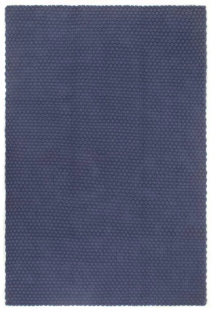 345126 vidaXL Koberec obdélníkový námořnická modrá 120x180 cm bavlna