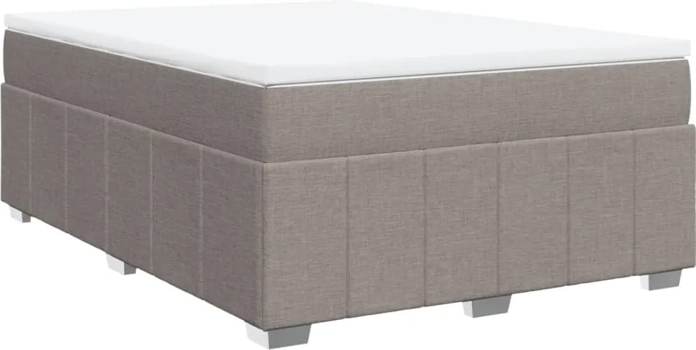 Box spring postel s matrací taupe 140x190 cm textil 3285474