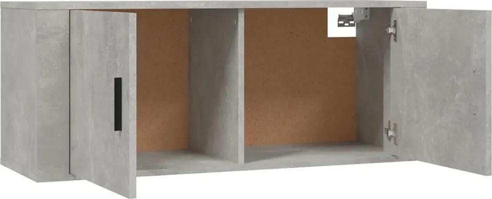 vidaXL Nástěnná TV skříňka 100x34,5x40 cm [816636] Barva: Betonová šedá