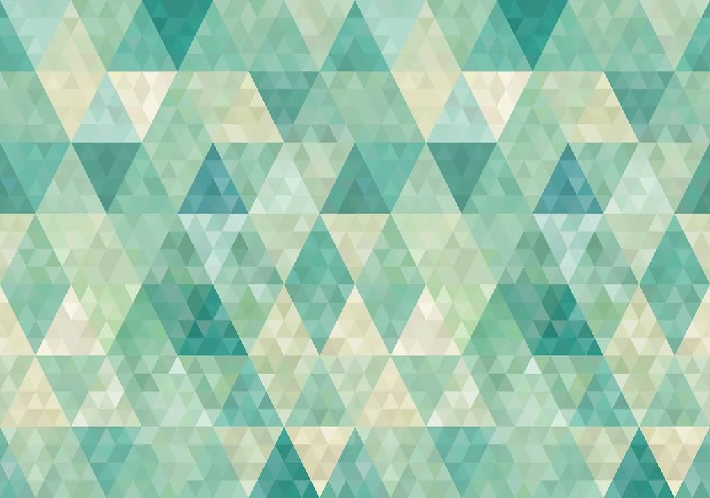 Fototapeta - Tyrkysové trojúhelníky (152,5x104 cm)