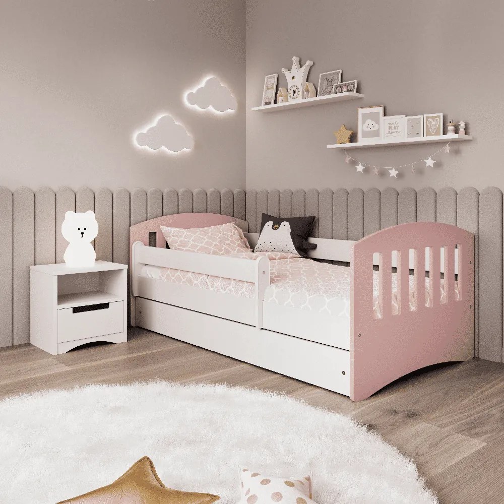 BabyBeds Dětská postel CLASSIC 1 s úložným prostorem Velikost postele: 160x80 cm, Barva postele: Modrá