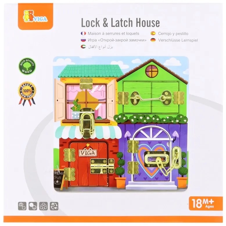 Viga dřevěná hra zamykání a odemykání