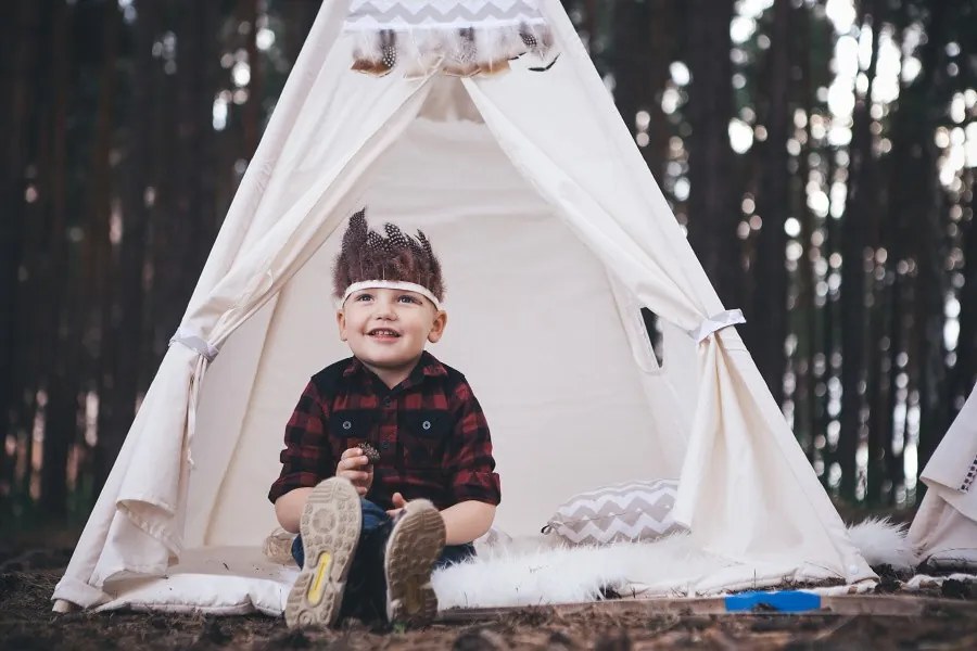 Vigvam design Indiánské Nature Teepee - mini s doplňky