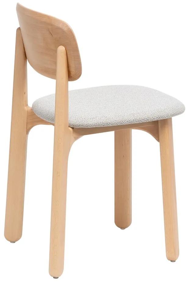 Sada 2 bukových jídelních židlí se šedým sedákem Bonami Selection Miko