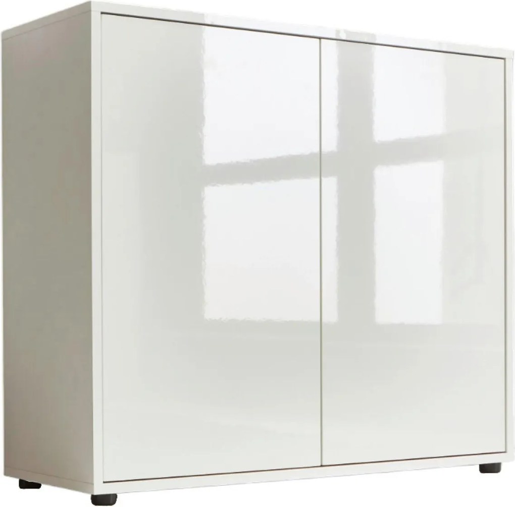 XXXLutz KOMODA, bílá, vysoce lesklá bílá, 79/73/33 cm MID.YOU - Široké komody - 001067000501