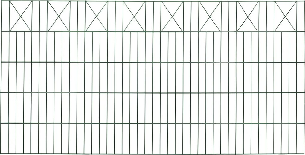 Floraworld Dekorativní plotový panel, dvojitý, X, zelená, 100 x 200 cm