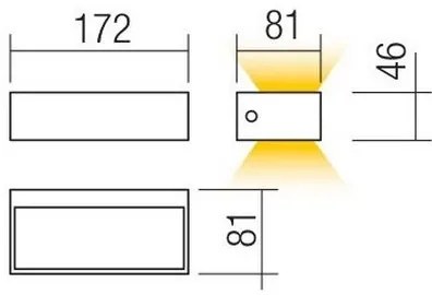 Redo 90372 - LED Venkovní nástěnné svítidlo LAMPRIS LED/9,5W/230V IP65 bílá