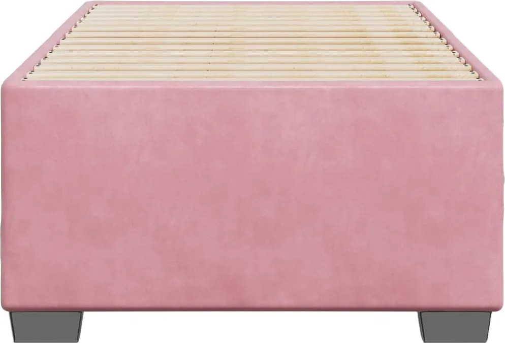 Rám postele růžový 100 x 200 cm samet 3284618