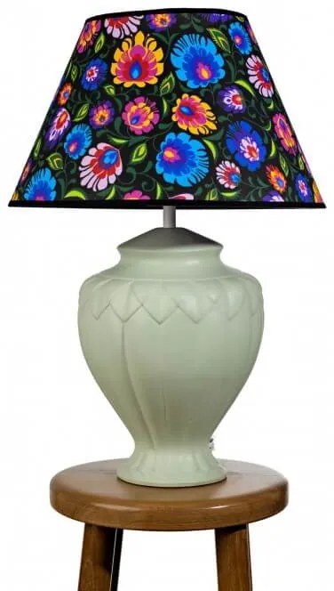 T-BIS Keramická stolní lampa ARTEMIDA - mátová Typ stínidla: Bílé stínidlo