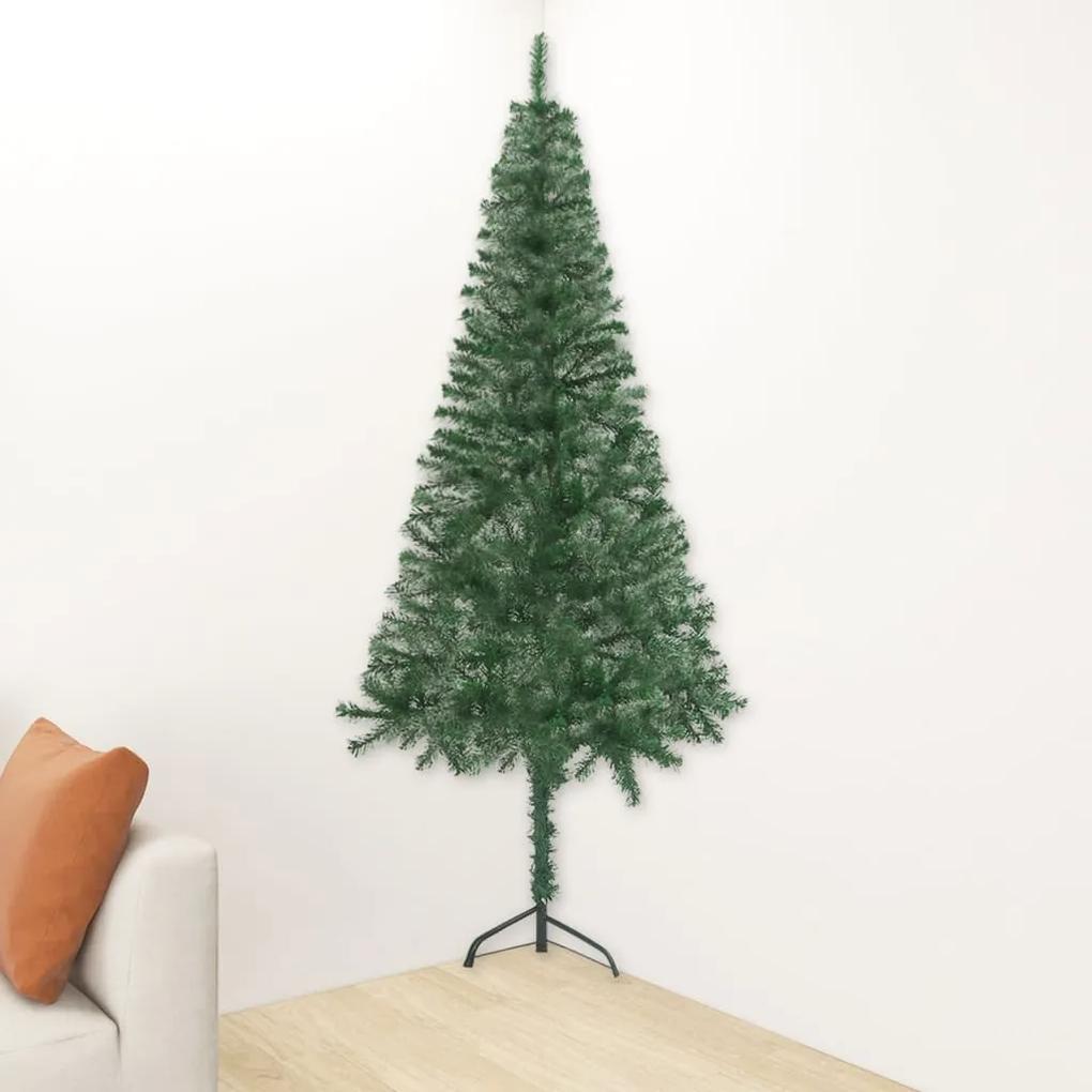 329162 vidaXL Rohový umělý vánoční stromek zelený 120 cm PVC