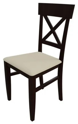 Jídelní židle MOVILE 39 - ořech / béžová ekokůže