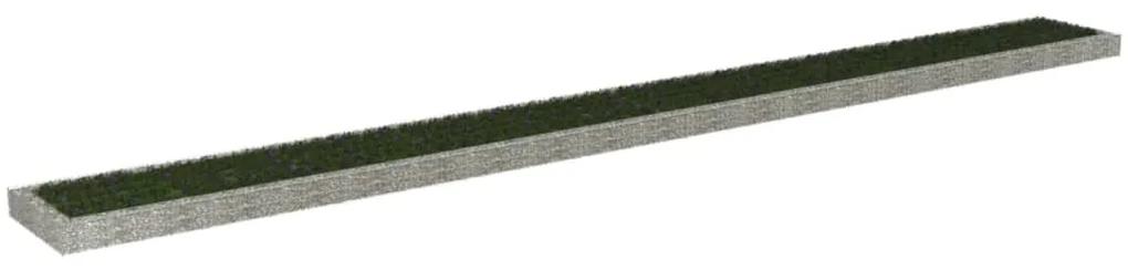 Gabionový vyvýšený záhon pozinkovaná ocel 1000 x 100 x 20 cm - Default Title