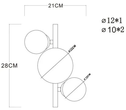 Globo 56135-3W - LED Přisazený lustr RIHA 3xG9/3,5W/230V mosaz