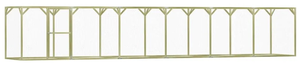 Klec pro kuřata 1,5 x 9 x 1,5 m impregnovaná borovice