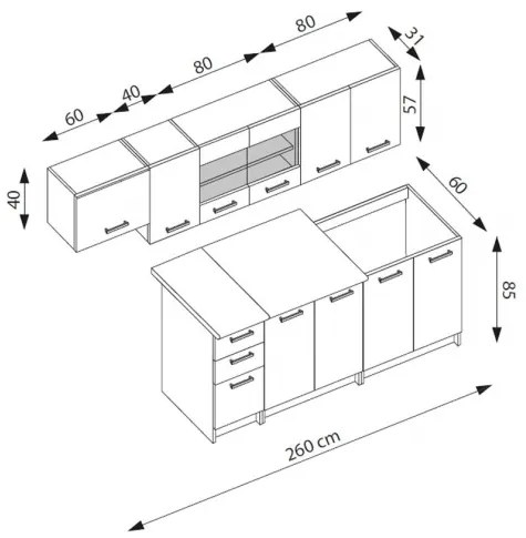Halmar Kuchyňská linka Perla