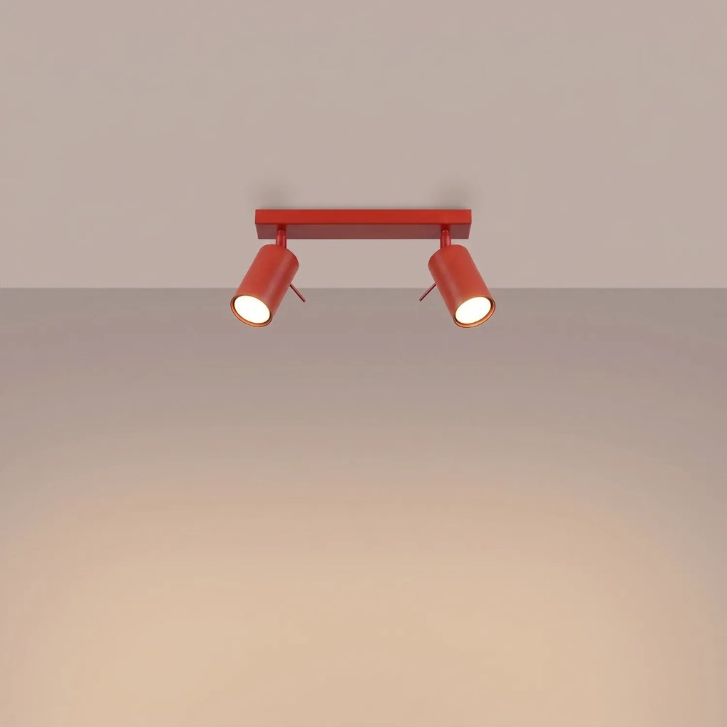 Sollux Lighting Stropní svítidlo RING 2 červené