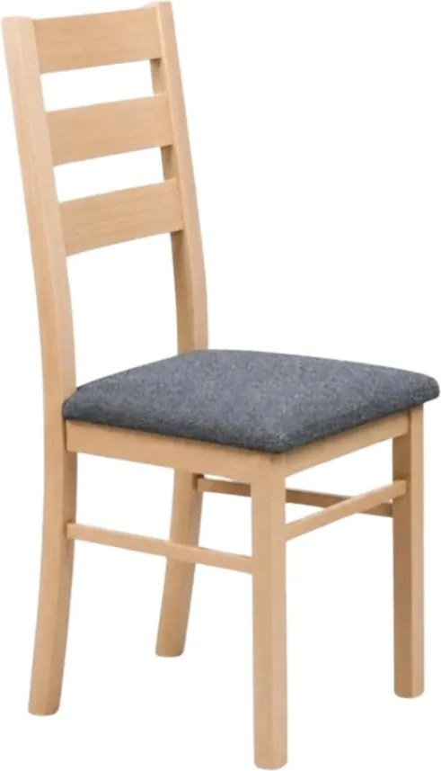 Jídelní čalouněná židle LORI — masiv, látka, více barev, nosnost 130 kg Buk Lux 33 Jeans